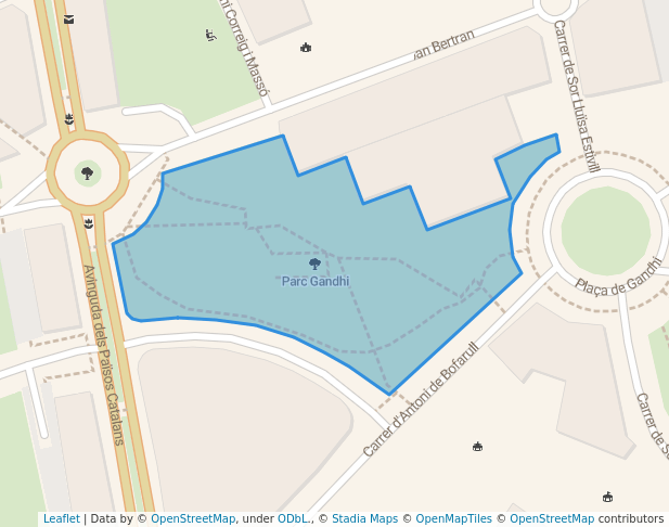 Parc Gandhi in Reus | Map and Routes