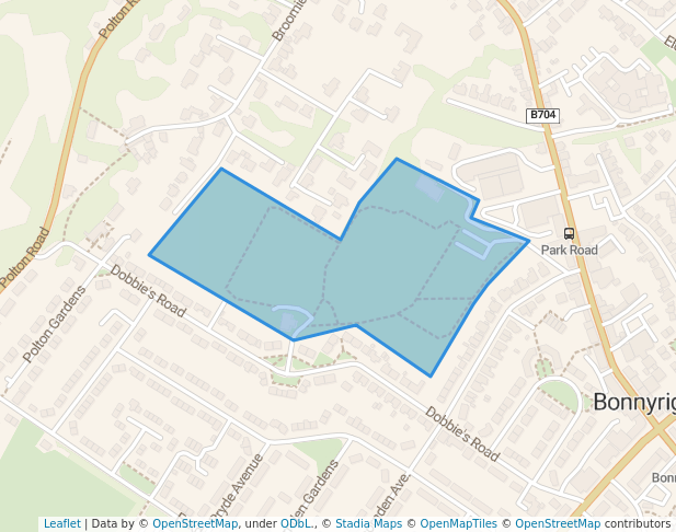 King George V Park in Bonnyrigg | Map and Routes