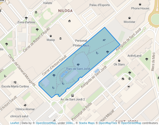 Parc de Sant Jordi in Reus | Map and Routes