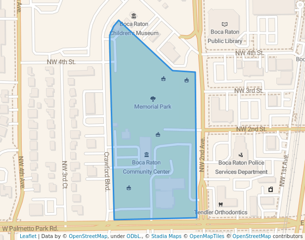 Memorial Park in Boca Raton | Map and Routes