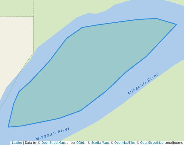 Sturgeon Island in Winifred | Map and Routes