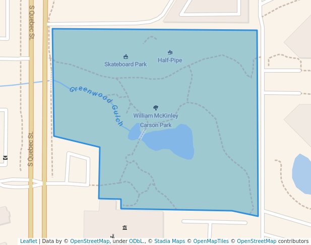 William McKinley Carson Park in Greenwood Village | Map and Routes