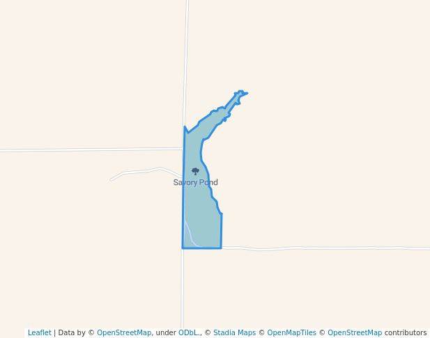 Savory Pond in Moorhead | Map and Routes