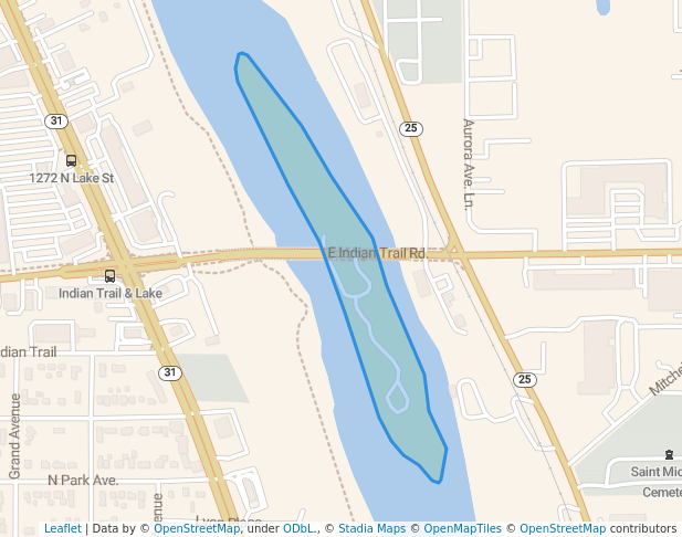 Gregory Island Park in Aurora | Map and Routes