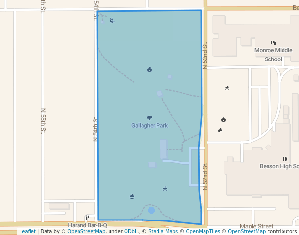 Gallagher Park in Omaha | Map and Routes