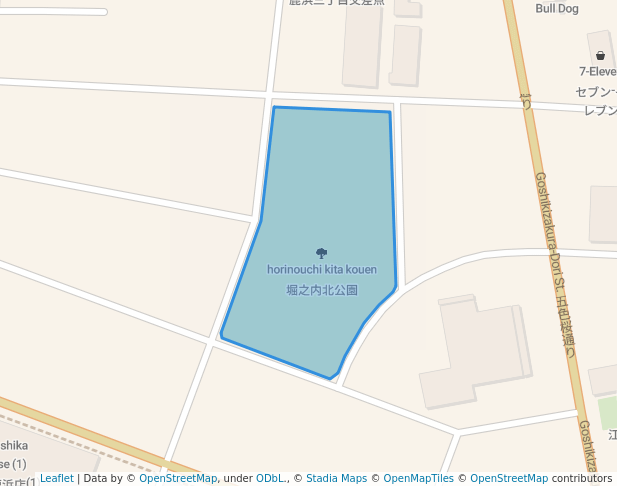堀之内北公園 in Adachi City | Map and Routes