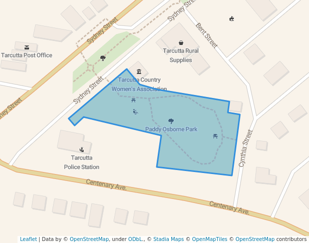 Paddy Osborne Park in Tarcutta | Map and Routes