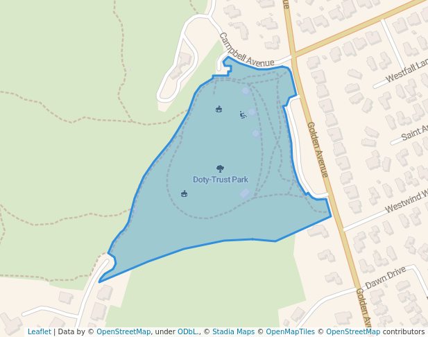 Doty-Trust Park in Riverside | Map and Routes