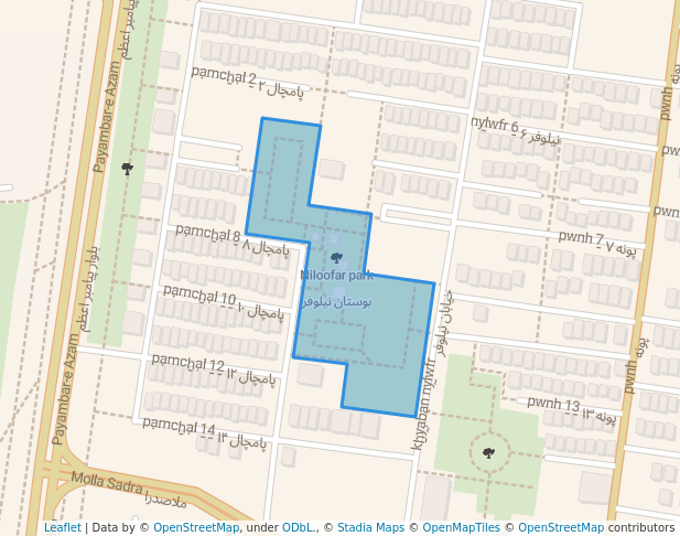 Niloofar park in Birjand | Map and Routes