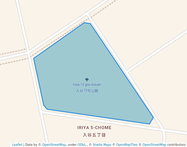 入谷12号公園 in Adachi City | Map and Routes