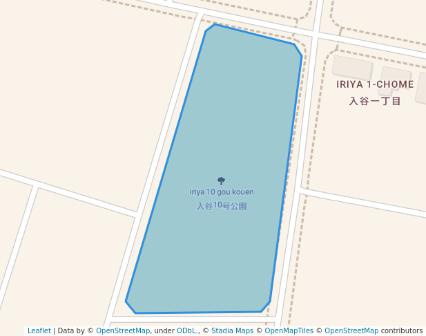 入谷10号公園 in Adachi City | Map and Routes