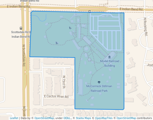 McCormick Stillman Railroad Park in Scottsdale | Map and Routes