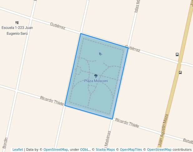 Plaza Mosconi in Maipú | Map and Routes