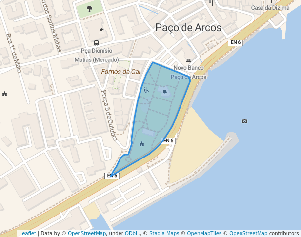 Jardim Municipal de Paço de Arcos in Paço de Arcos | Map and Routes