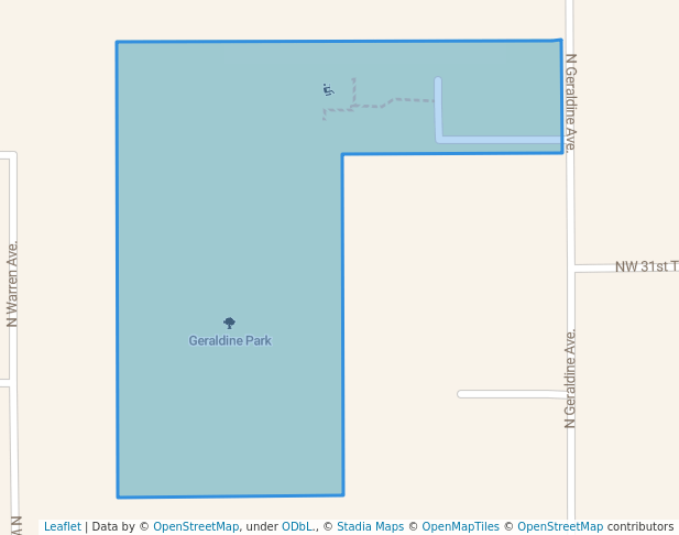 Geraldine Park in Oklahoma City | Map and Routes