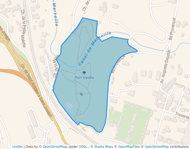 Parc Varella in Marseille | Map and Routes