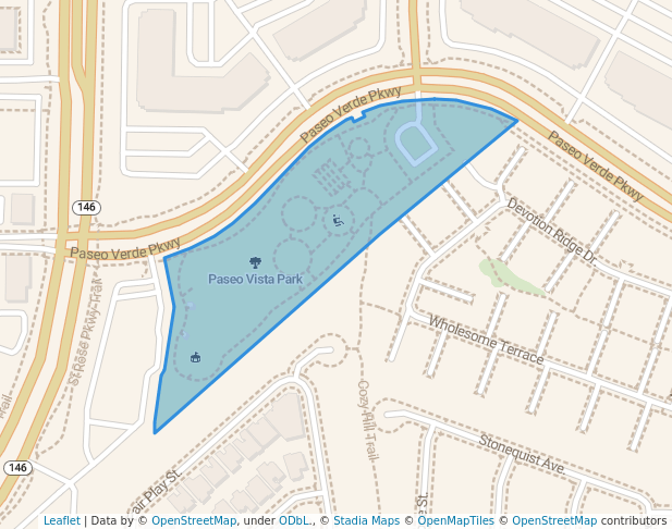 Paseo Vista Park in Henderson | Map and Routes