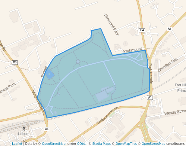 Wallace Park in Lisburn | Map and Routes