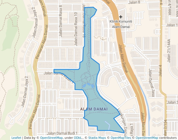 Alam Damai Recreational Park in Kuala Lumpur | Map and Routes