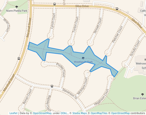 Westlands Park in West Wodonga | Map and Routes