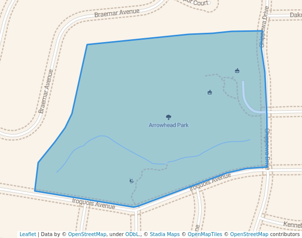 Arrowhead Park in Naperville | Map and Routes