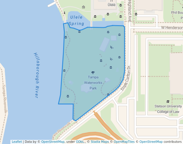 Tampa Waterworks Park in Tampa | Map and Routes