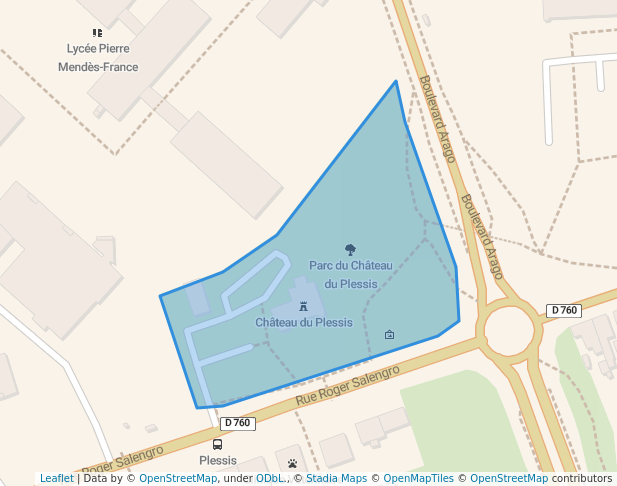 Parc du Château du Plessis in La Roche-sur-Yon | Map and Routes