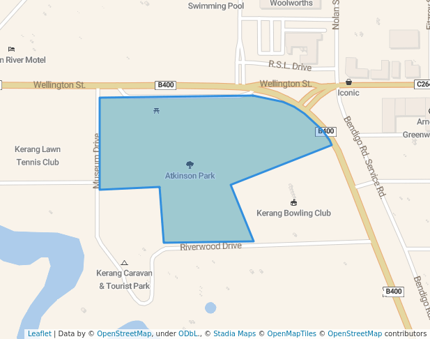 Atkinson Park in Kerang | Map and Routes