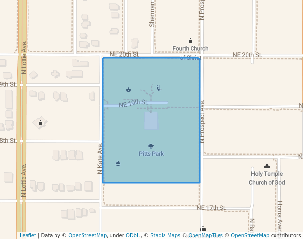 Pitts Park in Oklahoma City | Map and Routes