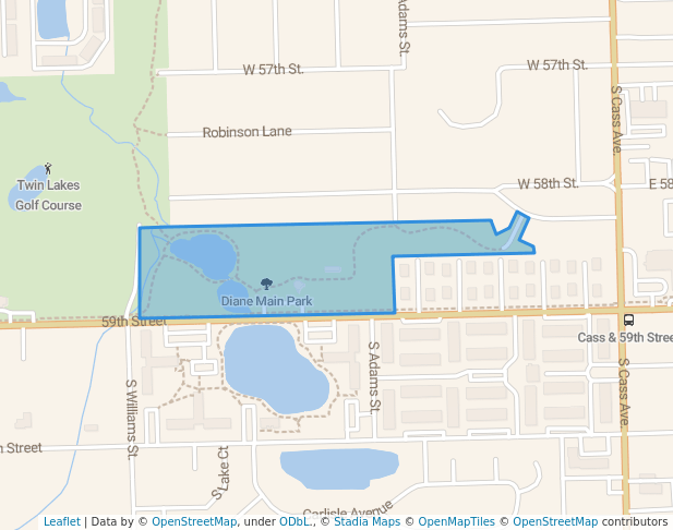 Diane Main Park in Westmont | Map and Routes