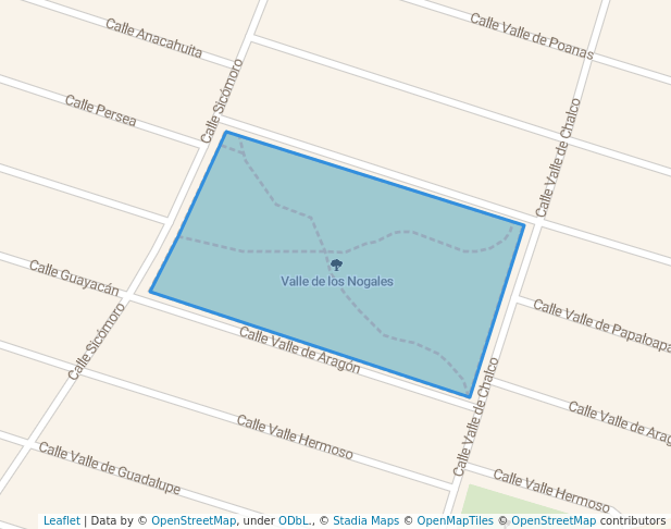 Valle de los Nogales in Ciudad Apodaca | Map and Routes