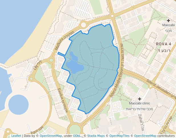 Ashdod Yam Park in Ashdod | Map and Routes