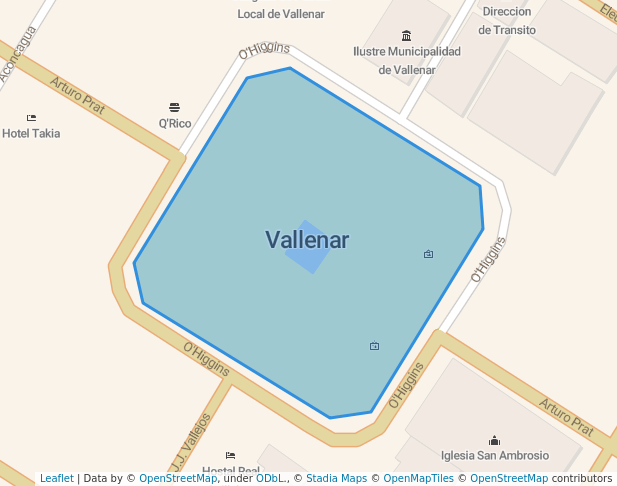Plaza Ambrosio O'Higgins in Vallenar | Map and Routes