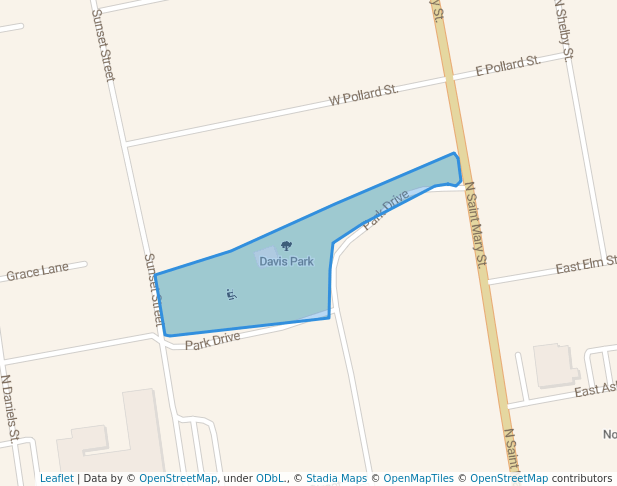 Davis Park in Carthage | Map and Routes