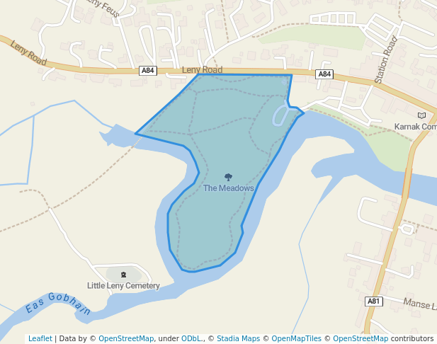 The Meadows in Callander | Map and Routes