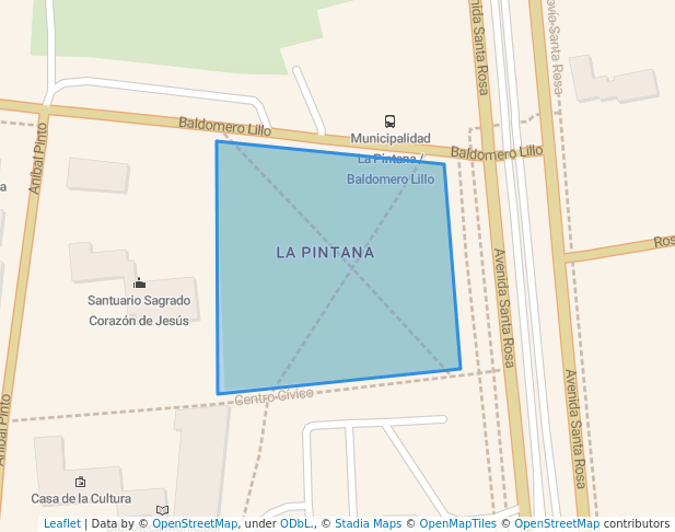 Plaza de La Pintana in La Pintana | Map and Routes