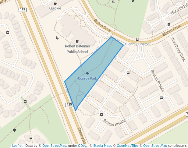 Conroy Park in Ottawa | Map and Routes