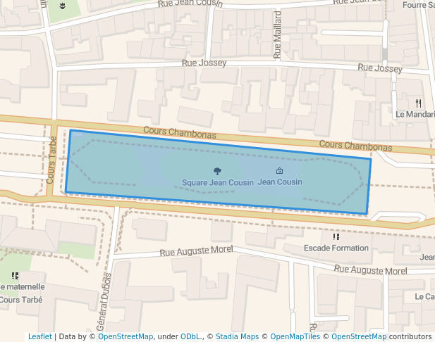 Square Jean Cousin in Sens | Map and Routes