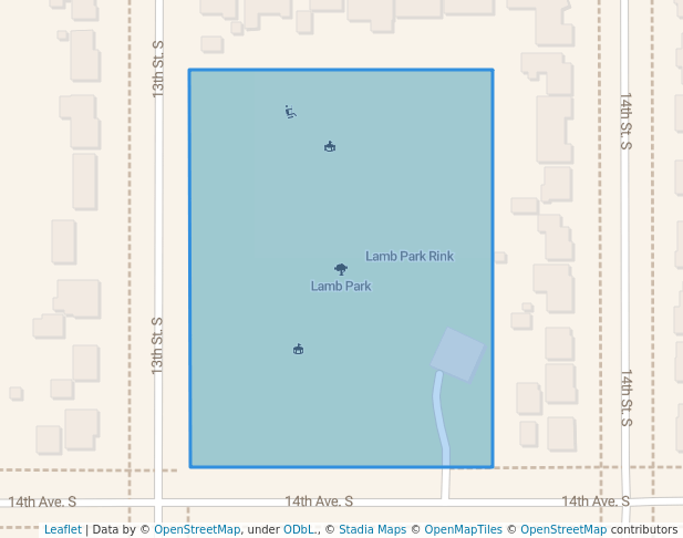Lamb Park in Moorhead | Map and Routes
