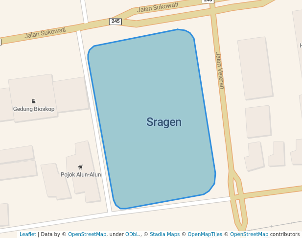 Alun-Alun Sragen "Sasana Langen Putra" in Sragen | Map and Routes