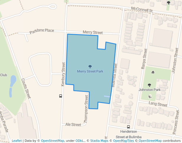 Merry Street Park in Bulimba | Map and Routes