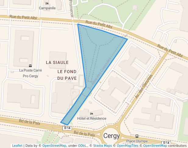 Parc des sciences in Cergy | Map and Routes