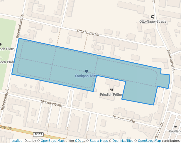 Stadtpark Mitte in Forst (Lausitz) | Map and Routes