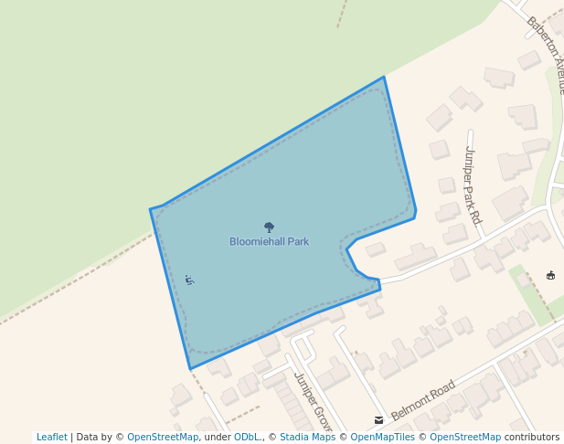 Bloomiehall Park in Juniper Green | Map and Routes