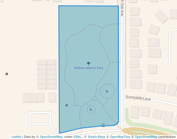 William Adams Park in Tracy | Map and Routes