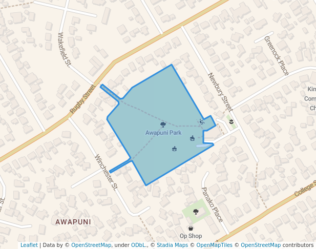 Awapuni Park in Palmerston North | Map and Routes