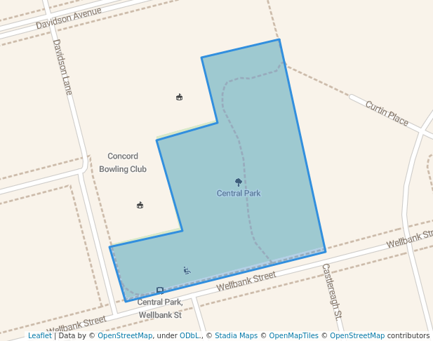 Central Park in Concord | Map and Routes