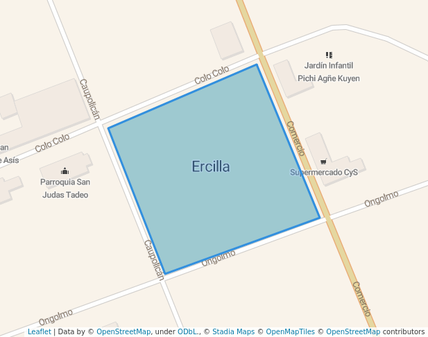 Plaza de Armas Ercilla in Ercilla | Map and Routes