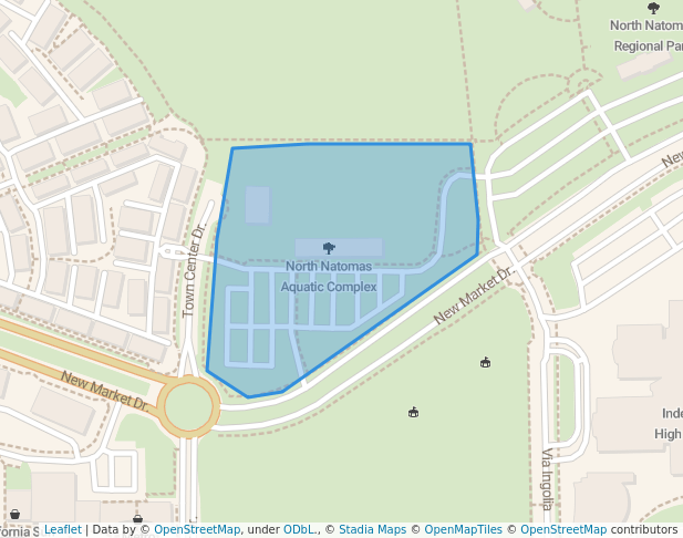 North Natomas Aquatic Complex in Sacramento | Map and Routes