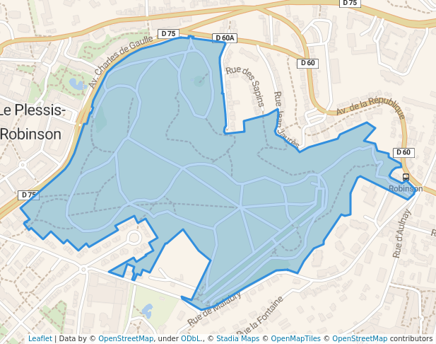 Parc Henri Sellier in Le Plessis-Robinson | Map and Routes